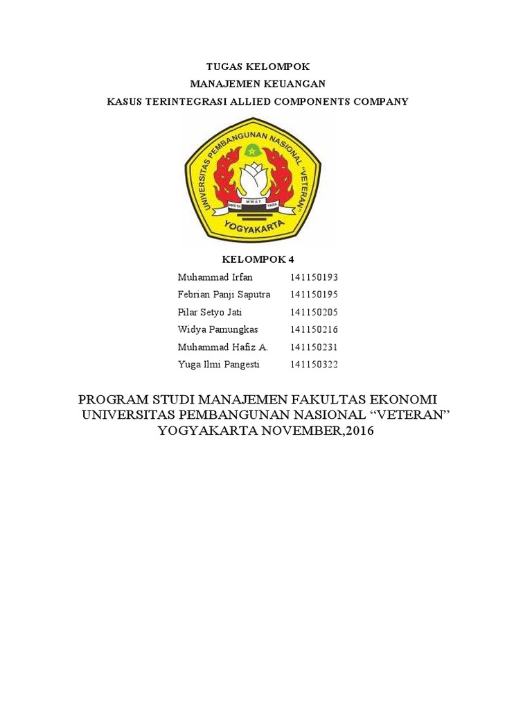 Analisis Keuangan Allied Components | PDF