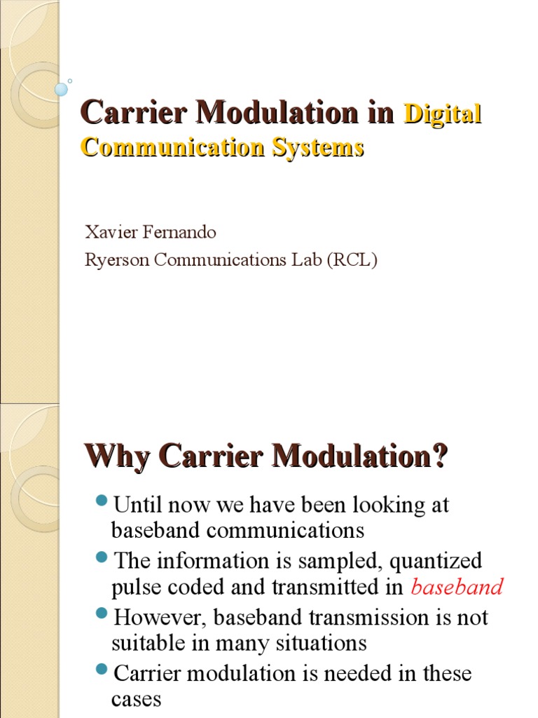 Carrier Modulation | PDF | Technology & Engineering