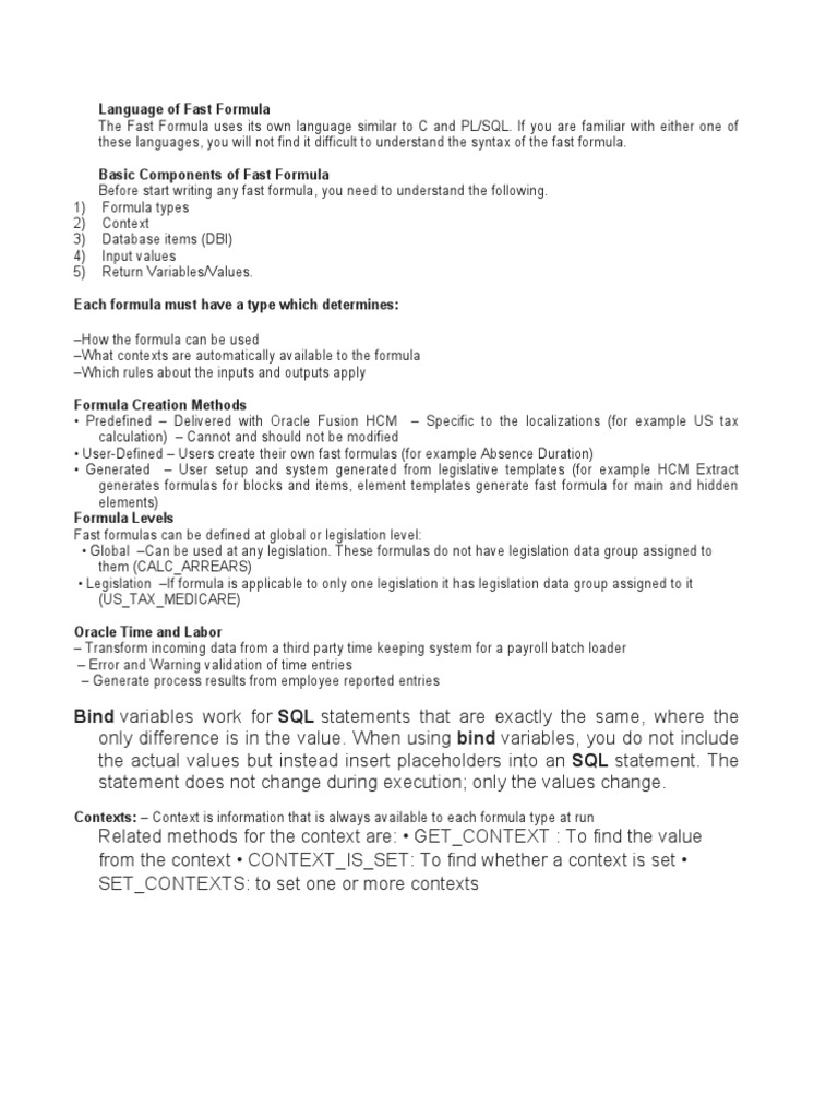 Bind Variables Work For SQL Statements That Are Exactly The Same, Where ...