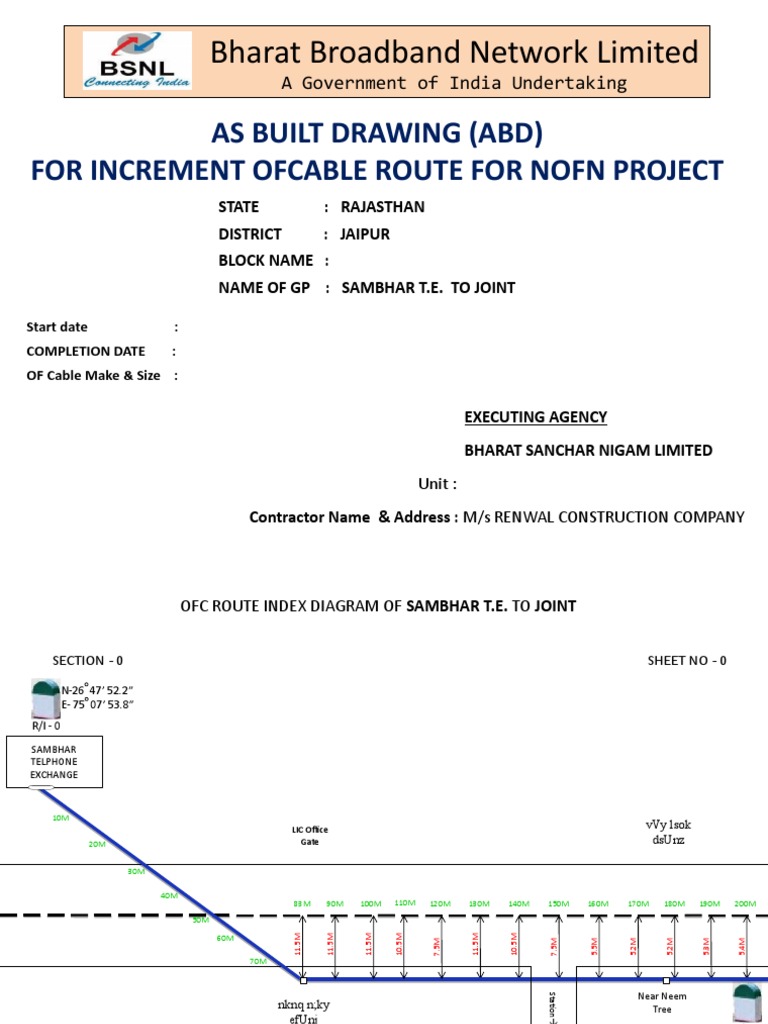 Bharat Broadband Network Limited: As Built Drawing (Abd) For Increment ...