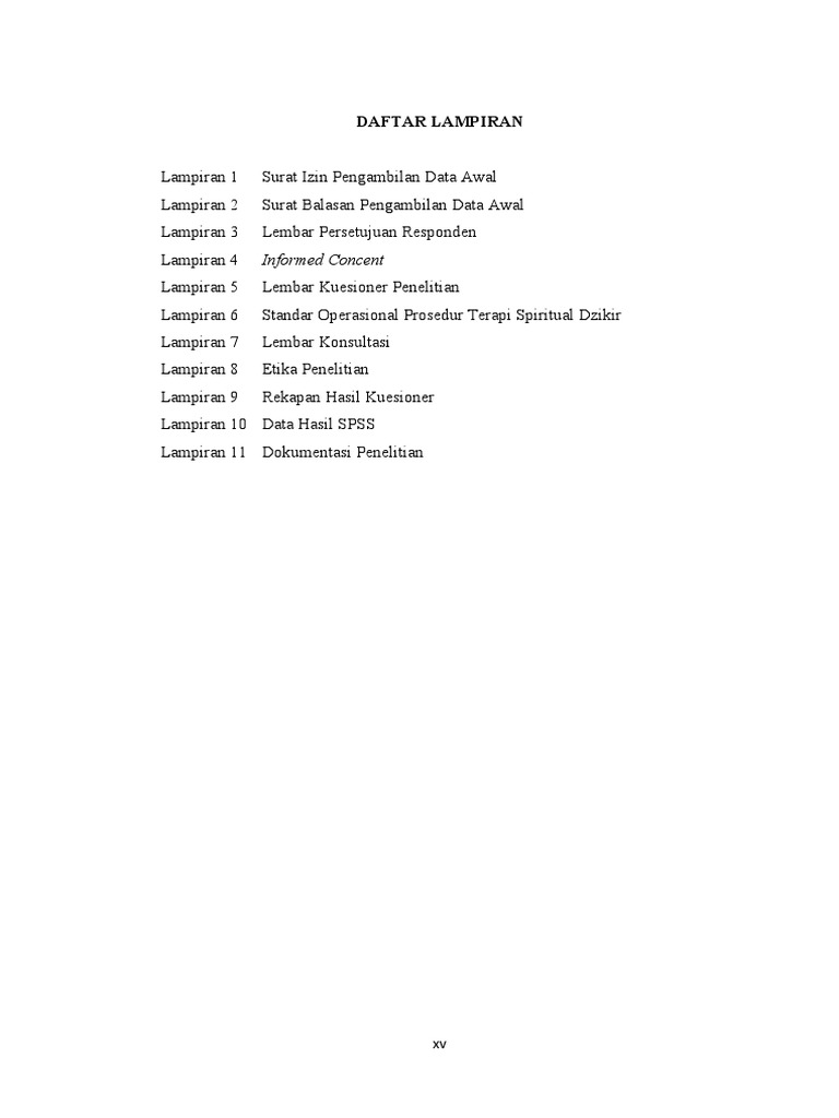 Daftar Lampiran | PDF