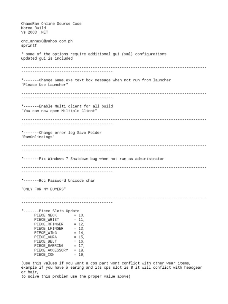 Change LOGS | PDF | System Software | Software