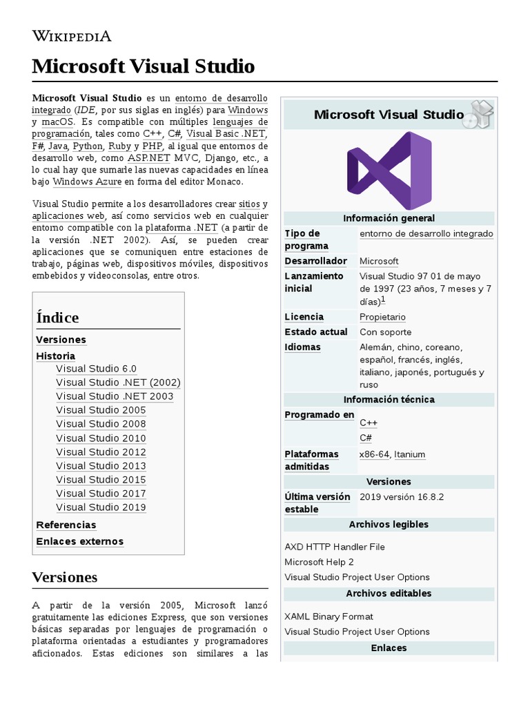 Microsoft Visual Studio | PDF | Microsoft Visual Studio | Software de ...