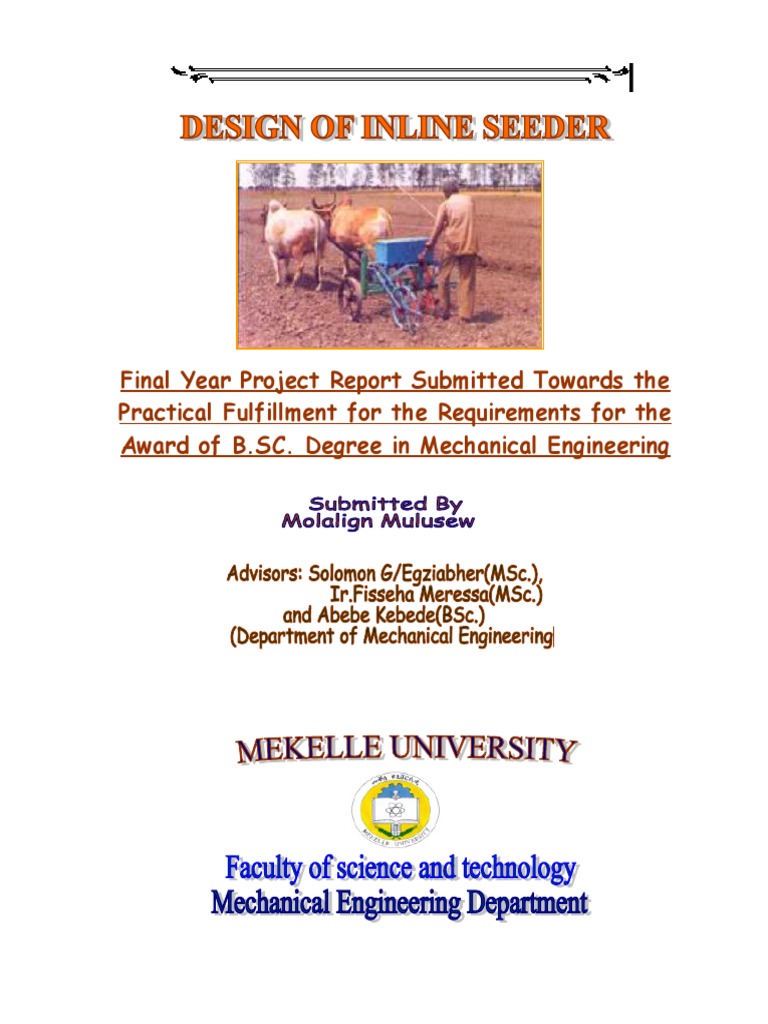 Inline Seeder Design for Agriculture | PDF | Fertilizer | Soil