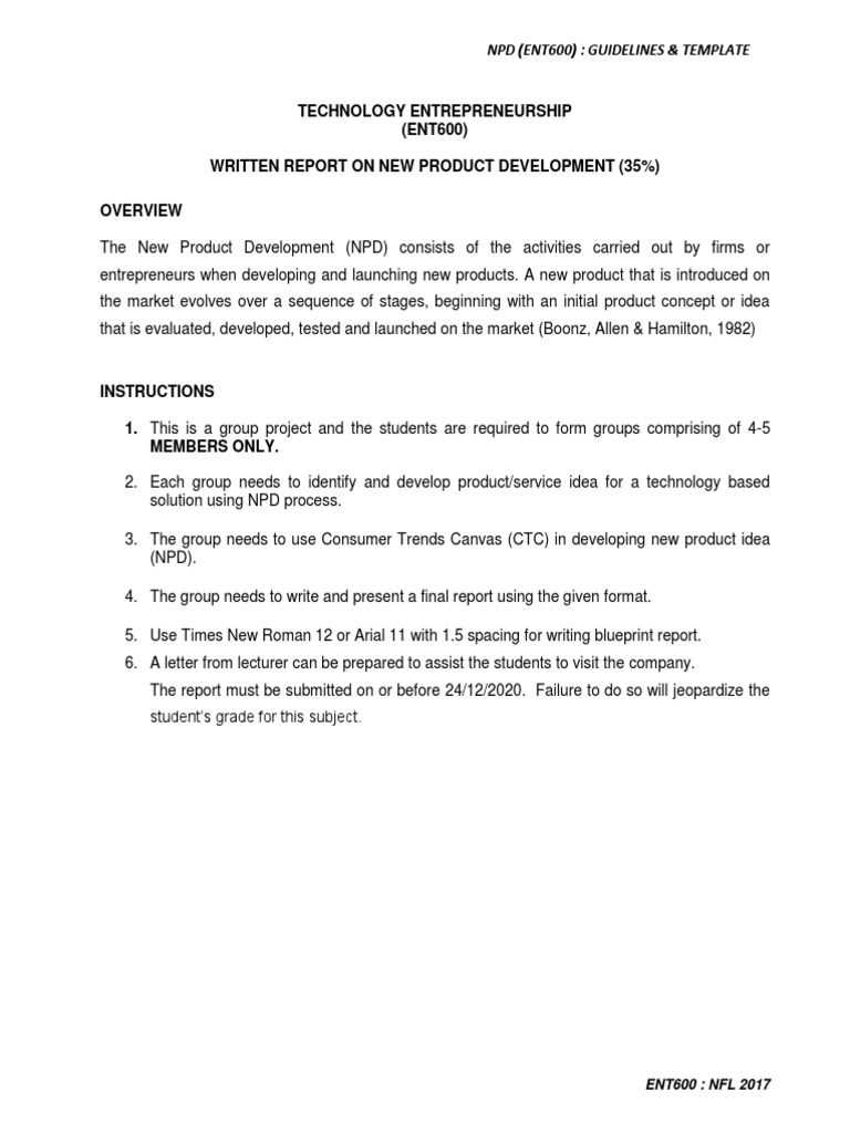 NPD Ent600 - NPD - Guidelines - Template - Amendment | PDF | New ...