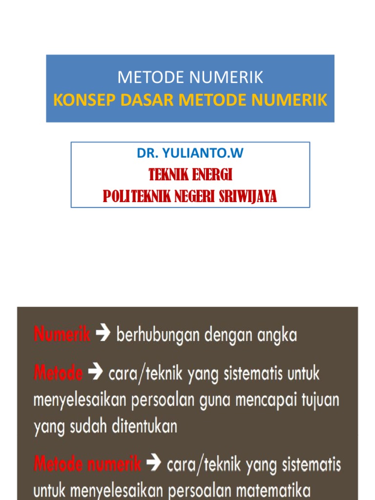 Konsep Dasar Metode Numerik | PDF | Komputer