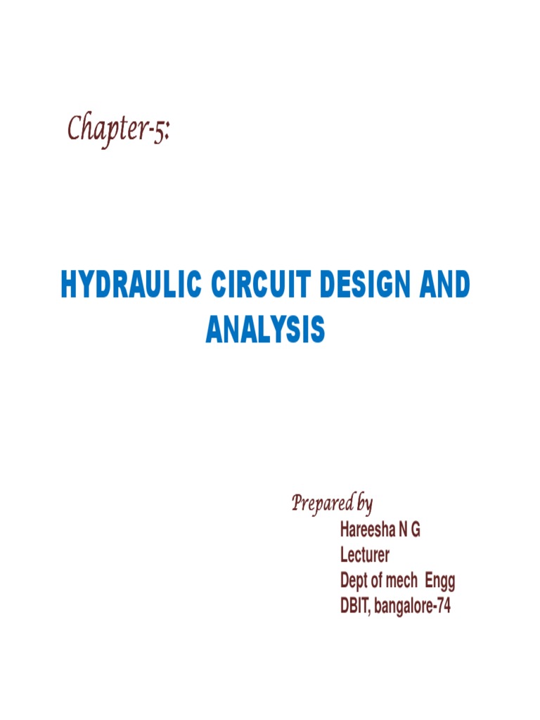 Hydraulic Circuit Design and analysis-PPT - Presentation PDF | PDF ...