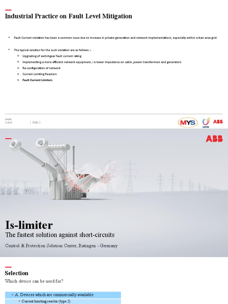 Industrial Practice On Fault Level Mitigation: Slide 1 | PDF | Fuse ...