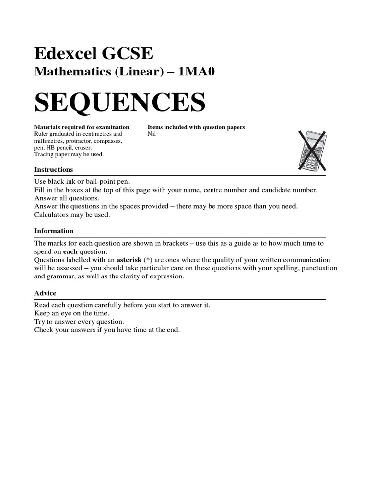GCSE Maths Sequences Guide | PDF | Teaching Methods & Materials