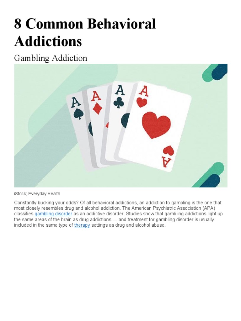 8 Common Behavioral Addictions | PDF | Sexual Addiction | Substance Abuse