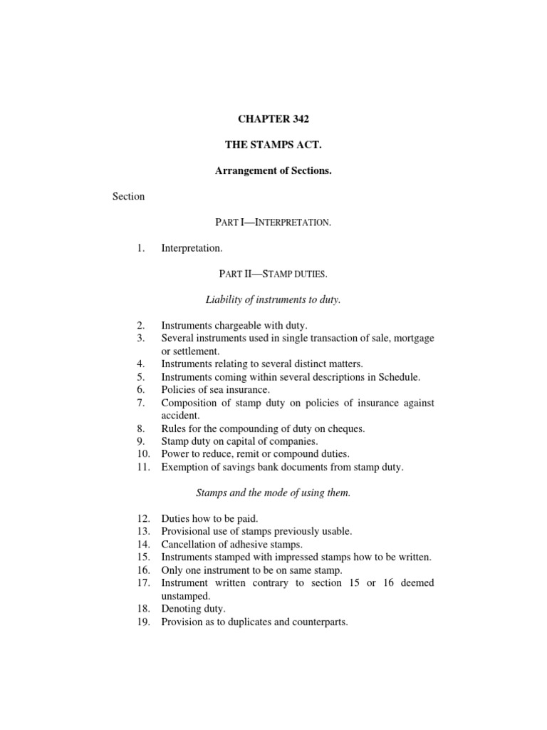 The Stamps Act | PDF | Insurance | Mortgage Law