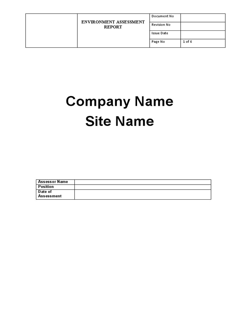 Environmental Assessment Report | PDF | Environmental Remediation | Soil