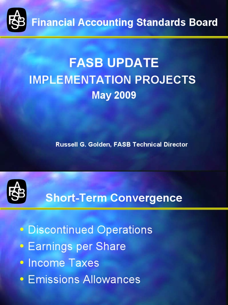 Fasb Update: Implementation Projects | PDF | Business | Law