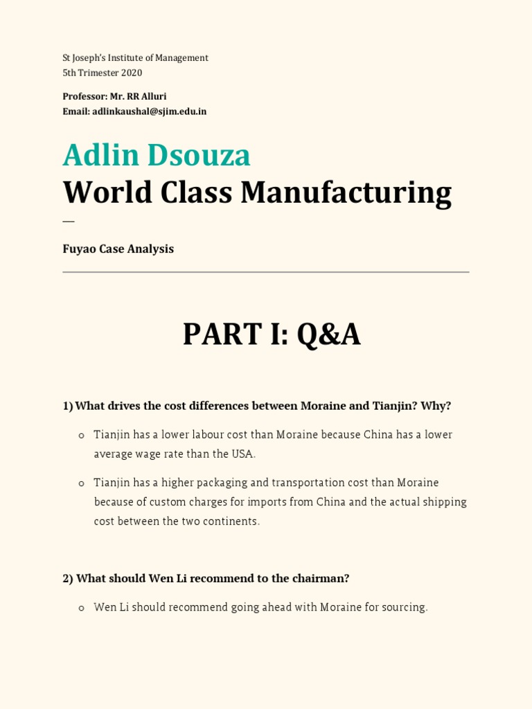 World Class Manufacturing | PDF | Inventory | Swot Analysis