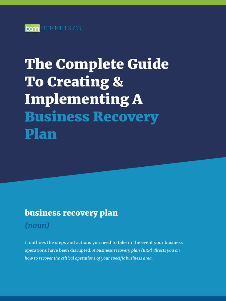 Business Recovery Plan - BCMMetrics - V4 | PDF | Risk Management ...