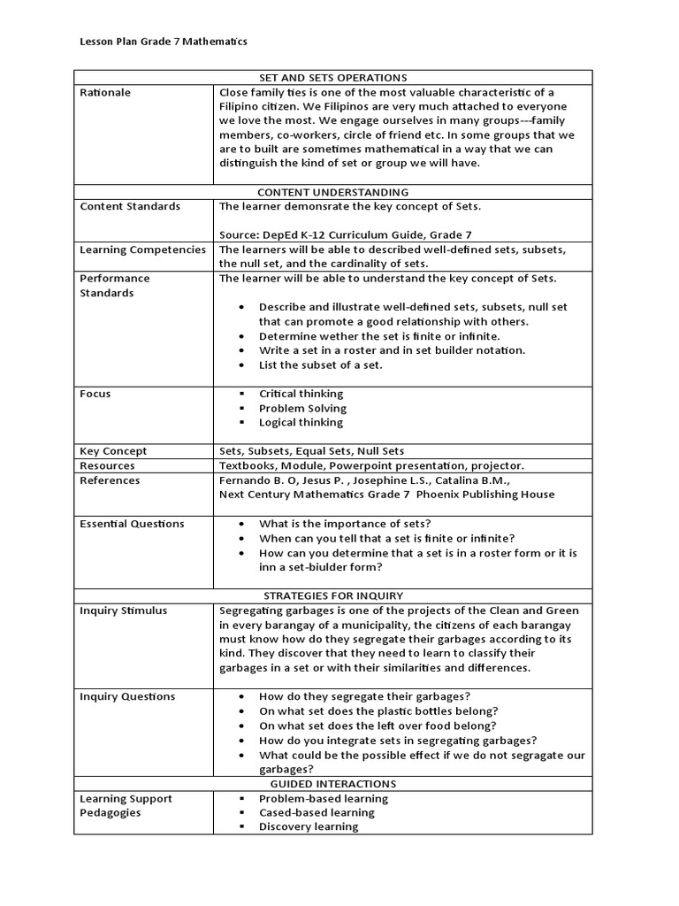 Set And Sets Operations 2nd Lp Download Free Pdf Set Mathematics Teaching 