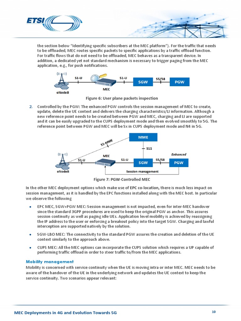Figure 6: User Plane Packets Inspection: MEC Deployments in 4G and ...