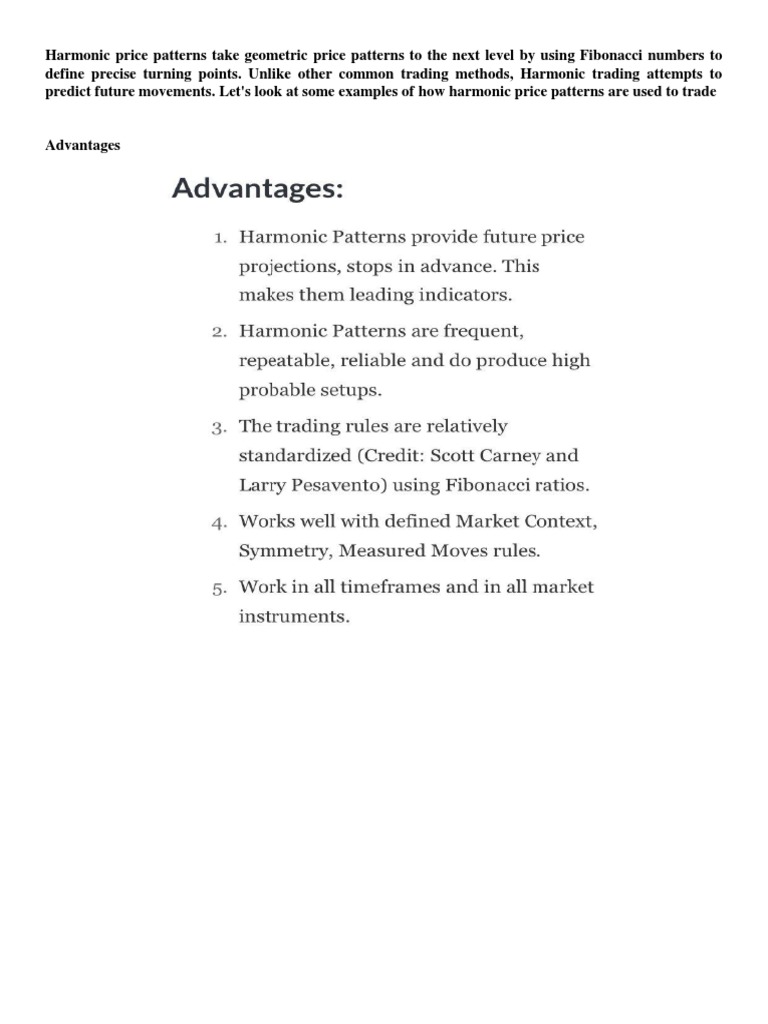 Harmonics Pattern PDF | Download Free PDF | Market Trend | Financial ...