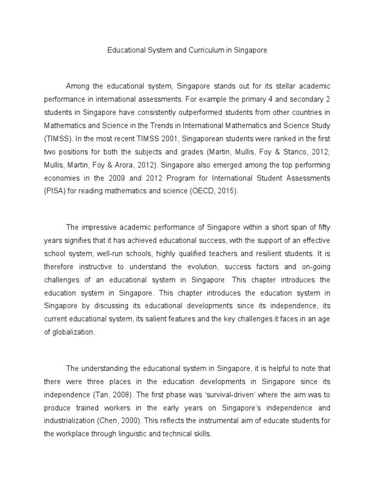 Understanding the Evolution and Salient Features of Singapore's High ...