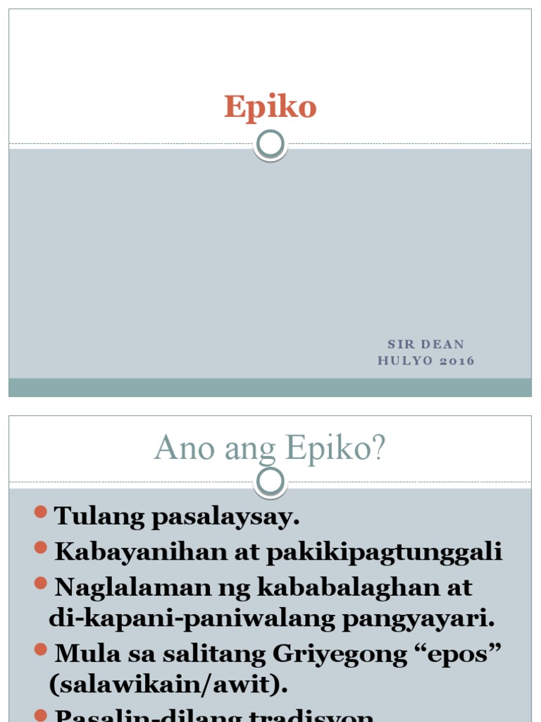 Epiko | PDF