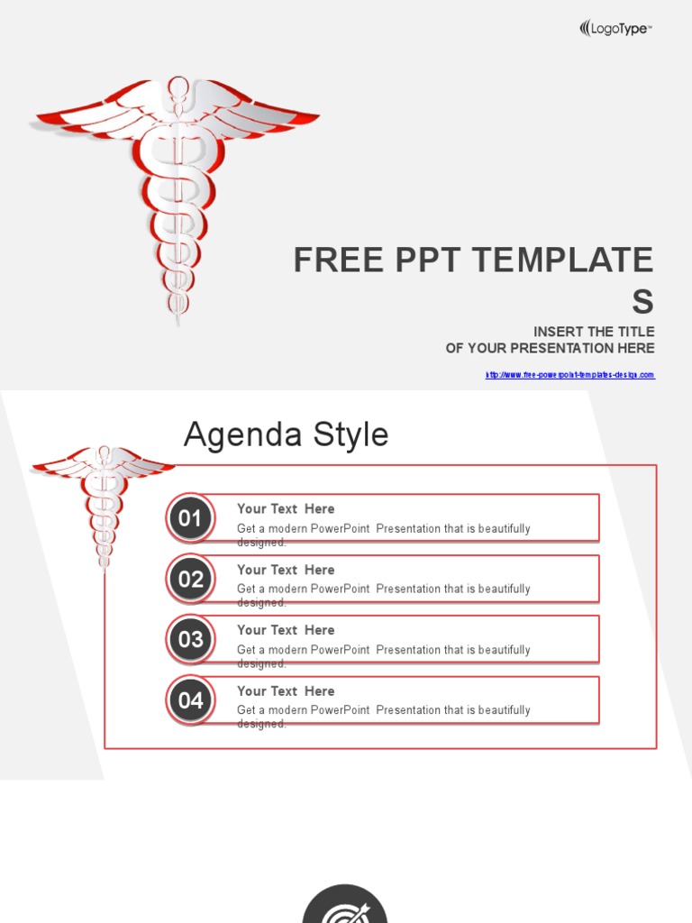 White Medical Symbol PowerPoint Template | PDF