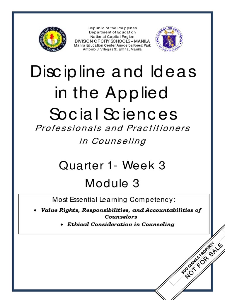 Discipline and Ideas in The Applied Social Sciences: Quarter 1-Week 3 ...