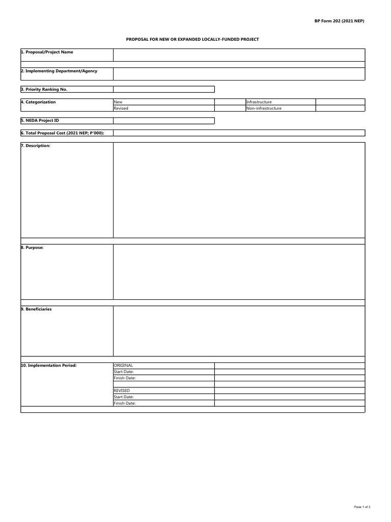 BP 202 Template - FY 2021 (NEP Amounts) | PDF | Economies | Business