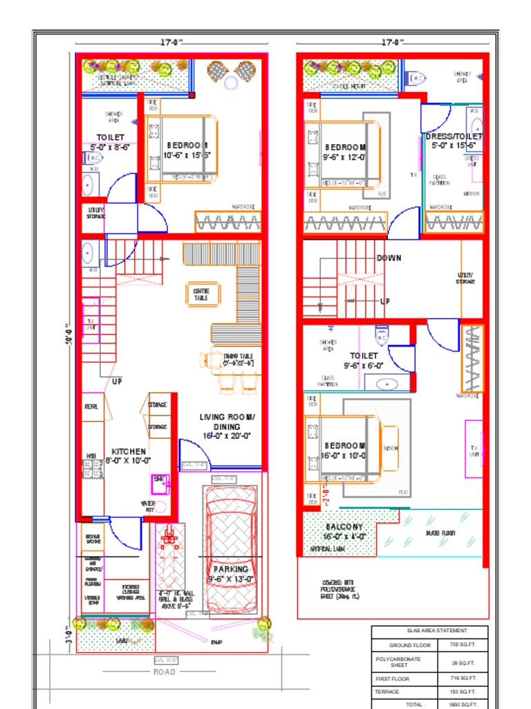 17' X 50' Plot Planning East Face PDF | PDF | Queensland Heritage ...
