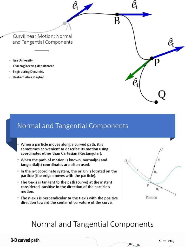 General Curvilinear Motion (Normal and Tan) | PDF | Acceleration | Velocity