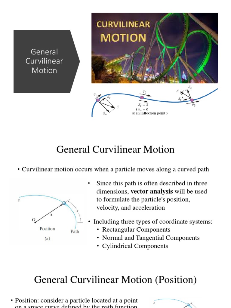 General Curvilinear Motion (Rectangular Coor) | PDF | Acceleration ...