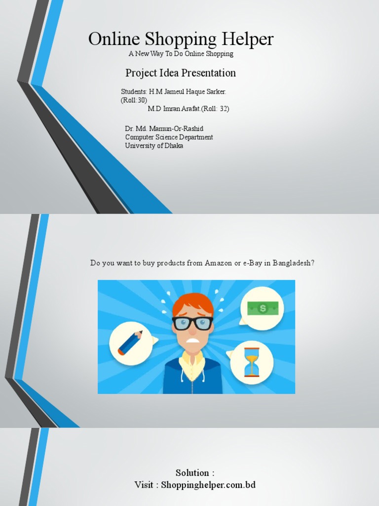 Online Shopping Helper: Project Idea Presentation | PDF