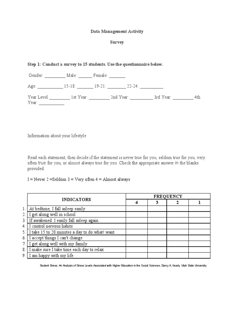 Data Management Activity Survey: You, You, Almost You | PDF ...