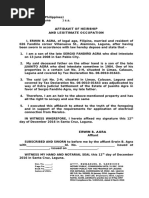 Affidavit For Electricity Connection | PDF