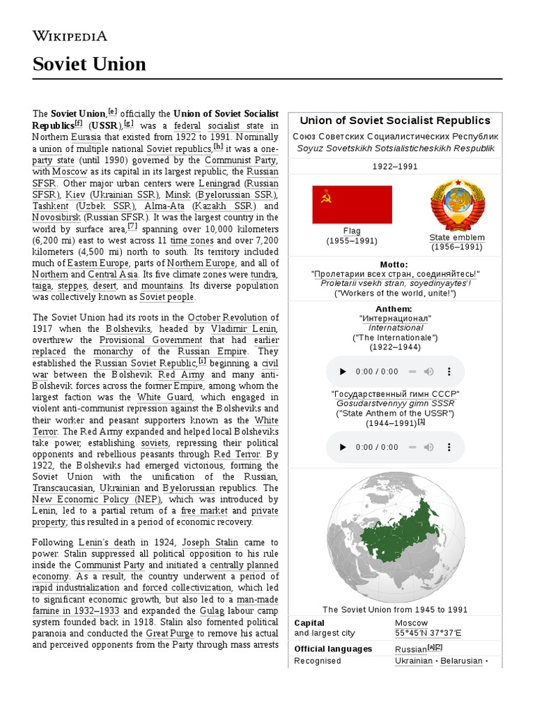 Soviet Union: Republics | PDF | Leonid Brezhnev | Soviet Union