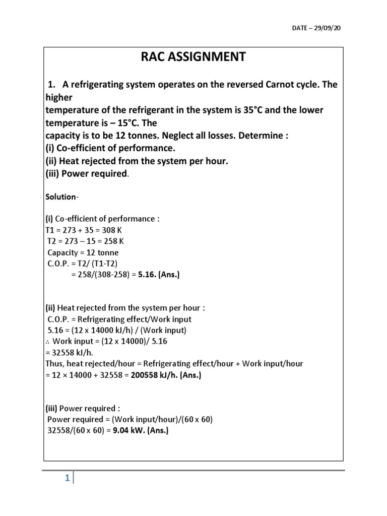 Rac Assignment (Sampurna Sahoo - 1702090077) PDF | PDF | Science ...