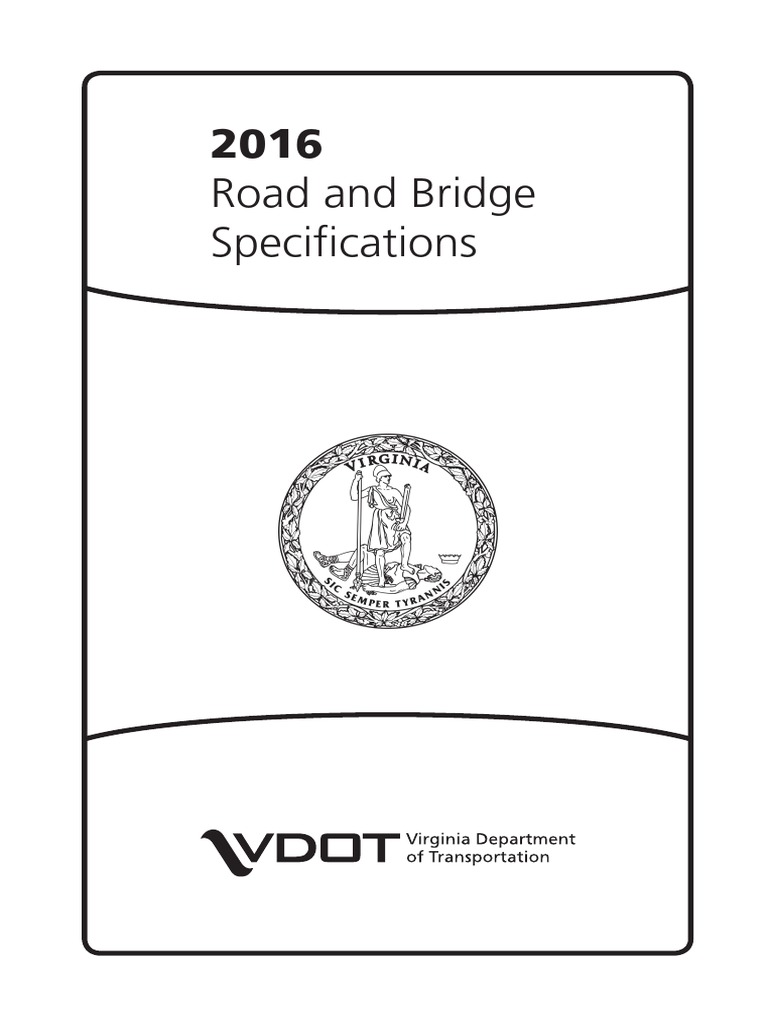 VDOT 2016 RB Specs PDF | PDF | Concrete | Economic Sectors