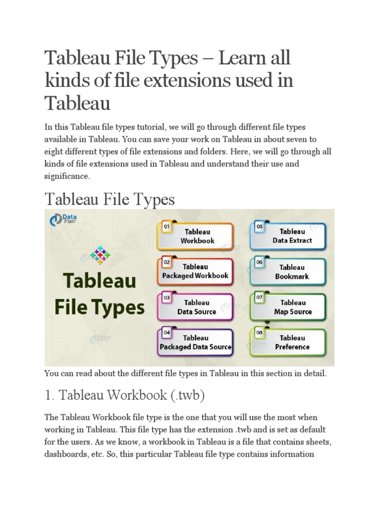 Tableau File Types 11 | PDF | File Format | Computer File Tableau File Types 11 | PDF | File Format | Computer File