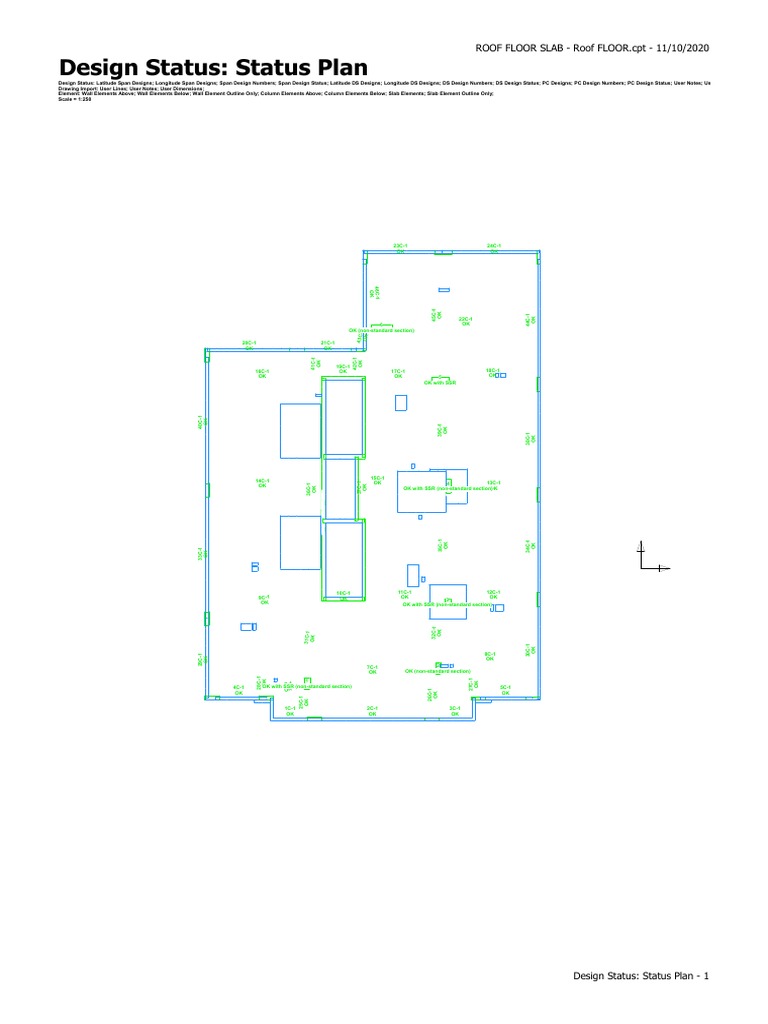 Design Status: Status Plan: ROOF FLOOR SLAB - Roof FLOOR - CPT - 11/10 ...