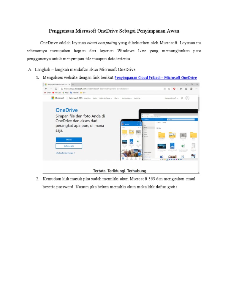Panduan Lengkap Menggunakan OneDrive | PDF