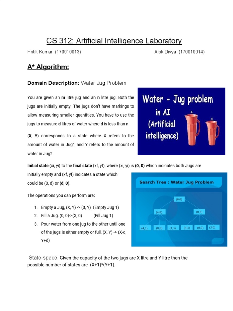 CS 312: Artificial Intelligence Laboratory: A Algorithm | PDF | Algorithms And Data Structures ...