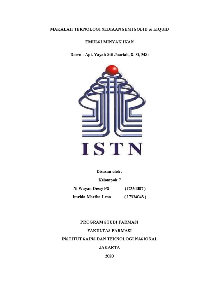 Formulasi Emulsi Minyak Ikan | PDF