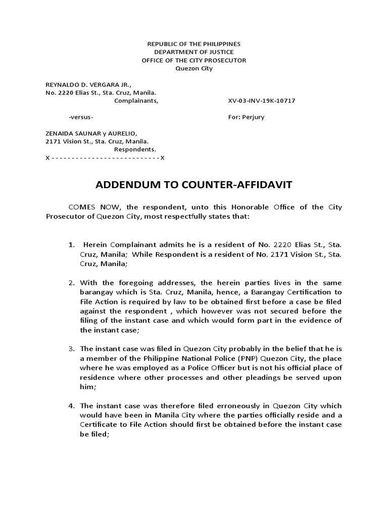 Addendum Zenaida Saunar | PDF | Criminal Justice | Crime & Violence