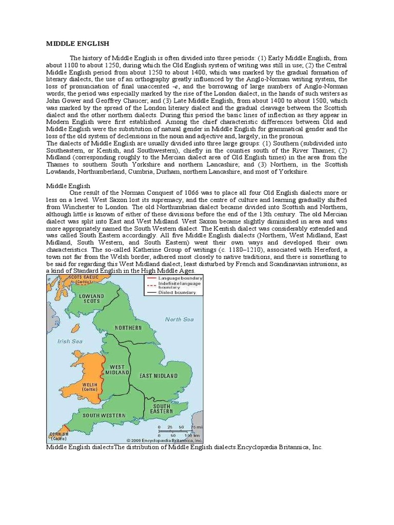 Middle English | PDF | English Language | Syllable