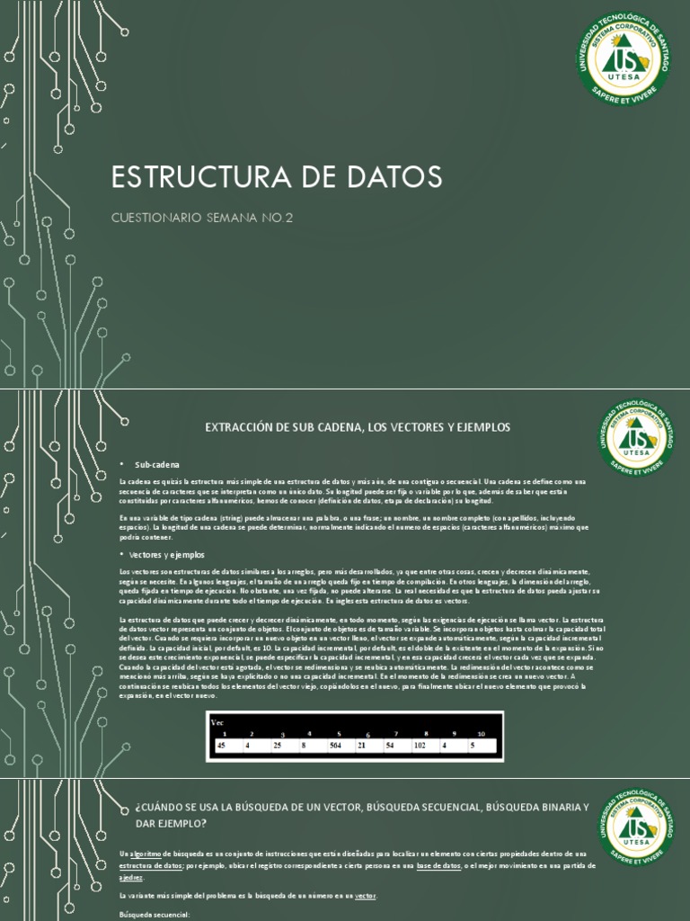Cuestionario Semana 2 Estruc. Datos Yodagni Gomez 112 - 5168 PDF | PDF | Estructura de datos de ...