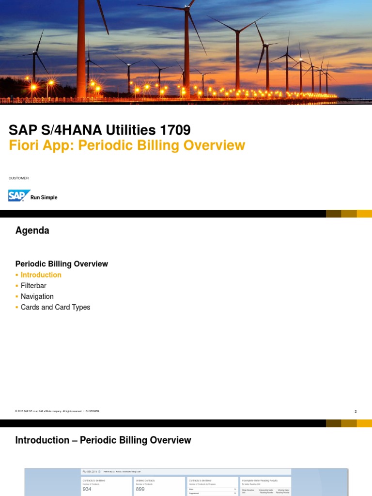 SAP S/4HANA Utilities 1709: Fiori App: Periodic Billing Overview | PDF ...