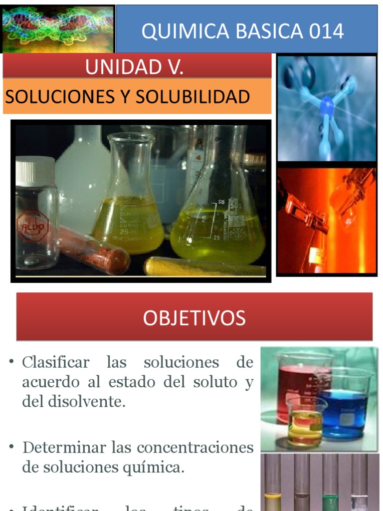Tema No. 5 Soluciones y Solubilidad | PDF | Concentración | Solubilidad