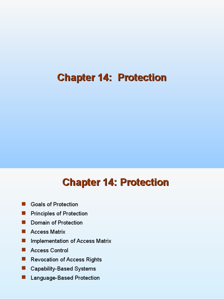 14 Protection | PDF | Access Control | Java (Programming Language)