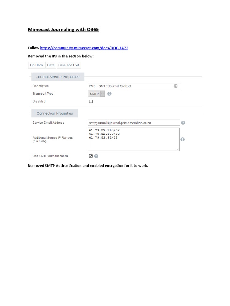 Mimecast Journaling With O365 | PDF | Computers