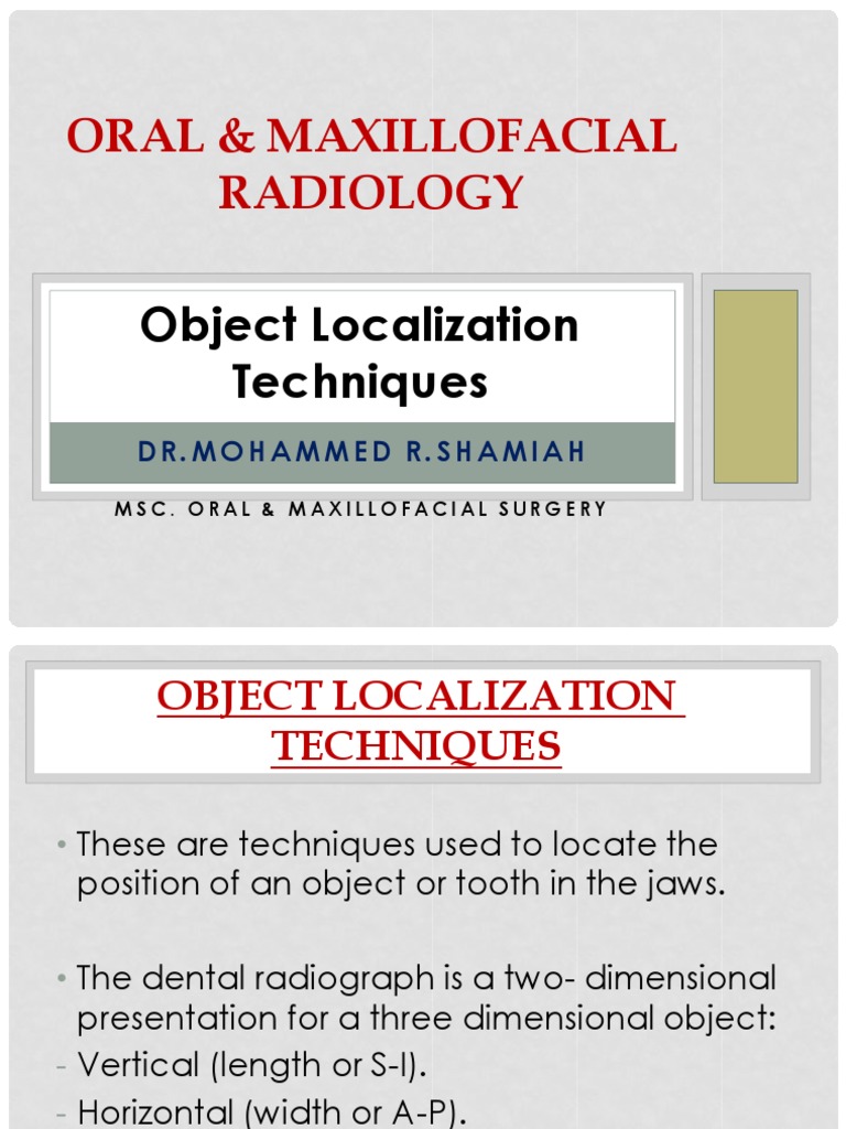 8-Object Localization Techniques | Download Free PDF | Dental Anatomy ...