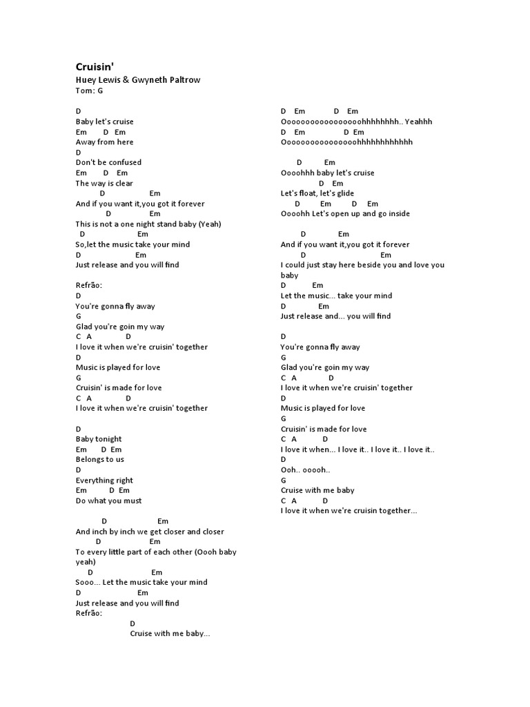 Cruisin': Huey Lewis & Gwyneth Paltrow | PDF | Art